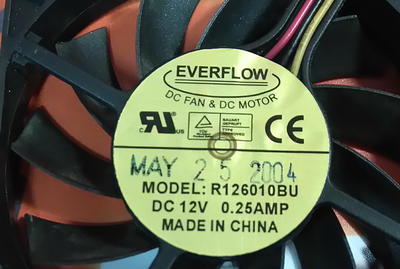 EVERFLOW DC FAN R126010BU - 裕益科技自動化設備可程式編碼器PLC分散式控制系統DCS